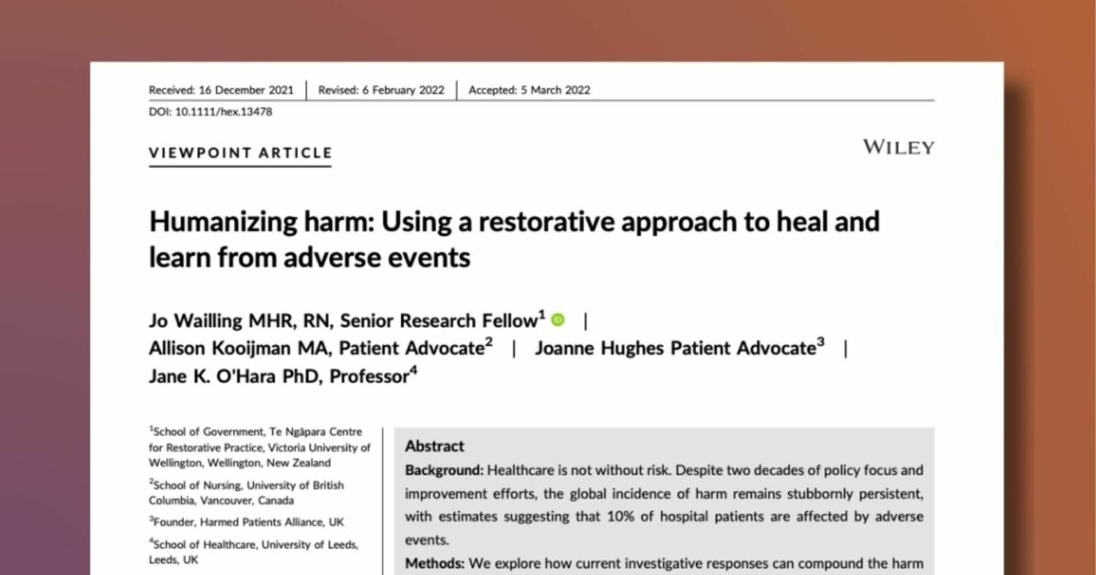 Humanizing Harm: A Restorative Approach to Heal and Learn from…